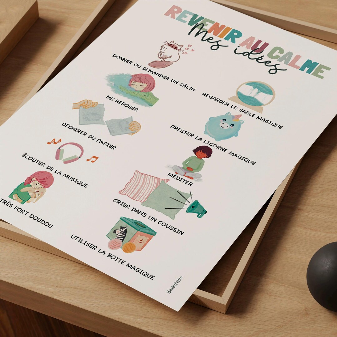 Return to Calm, Educational Poster for School Psychologists, Children's ...