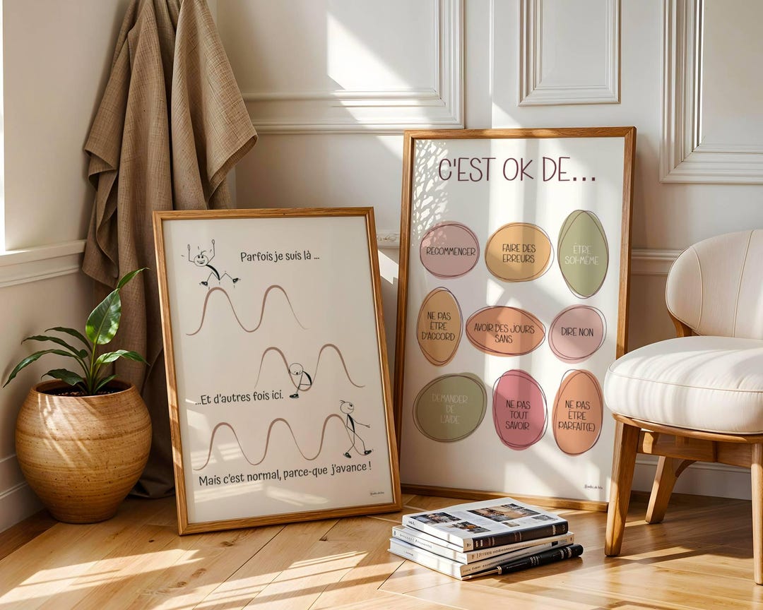 Mental Health Posters in French - Therapy Wall Art - CBT - Therapy ...