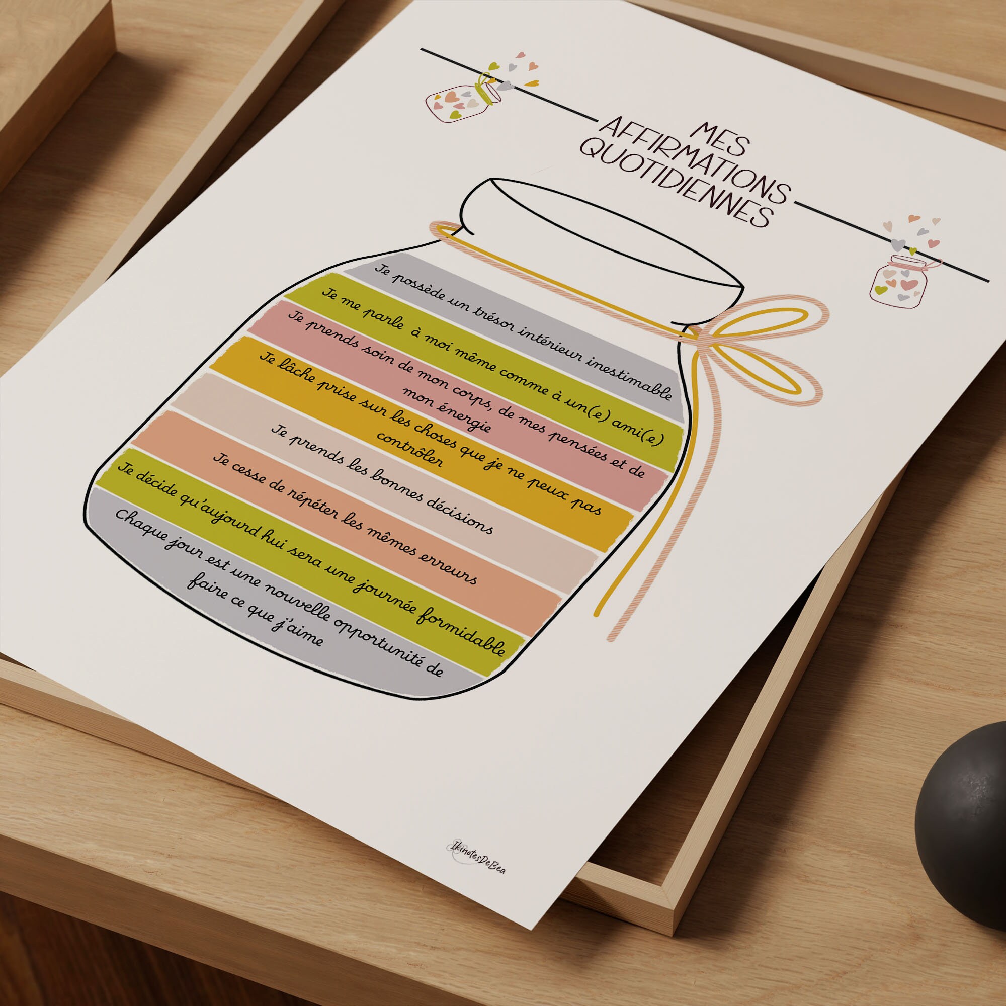 Printable French Daily Affirmations Poster, Positive Therapy Poster ...
