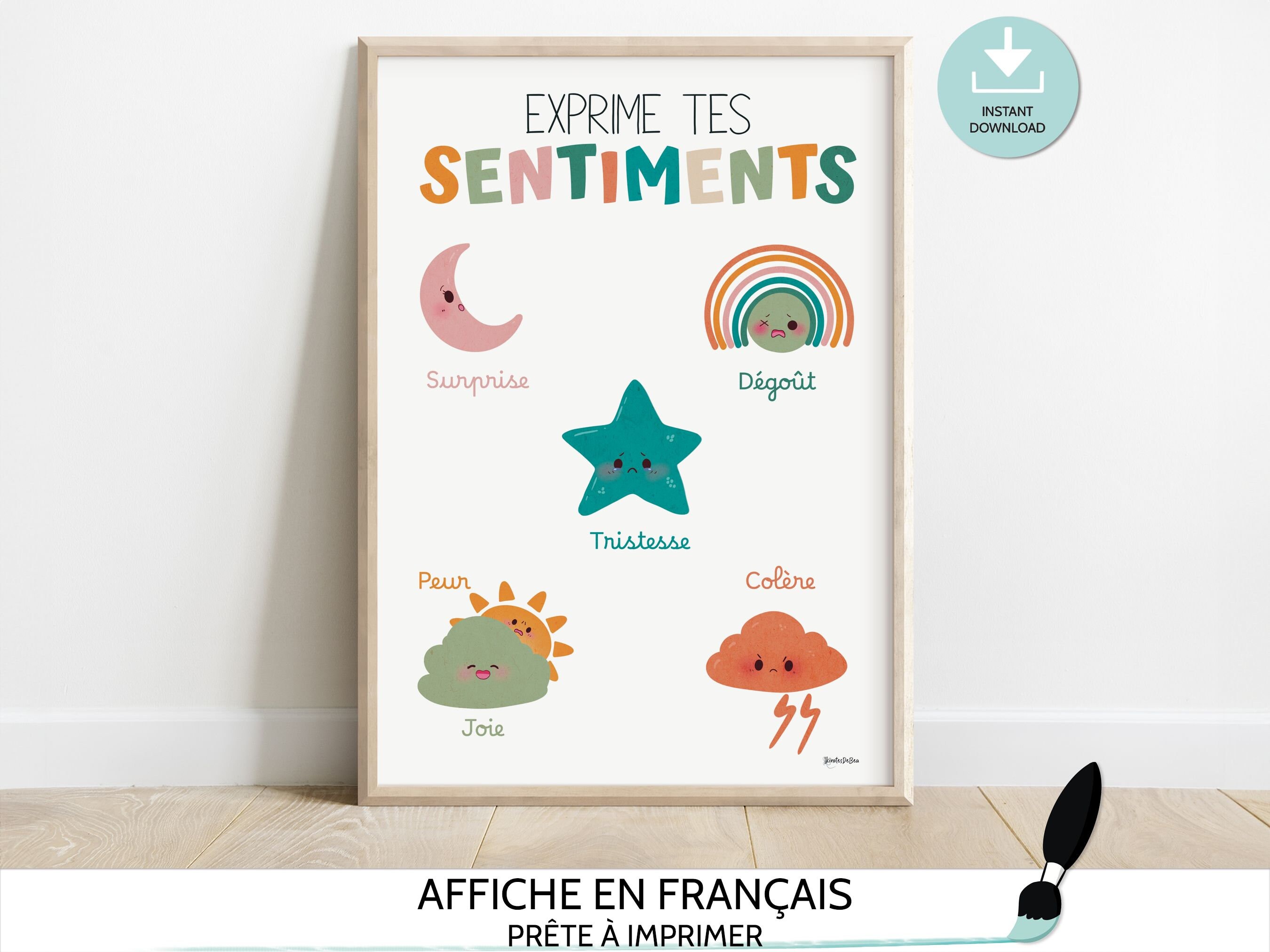 French Well-being Poster to Print, Mental Health Poster, Sophrologist ...