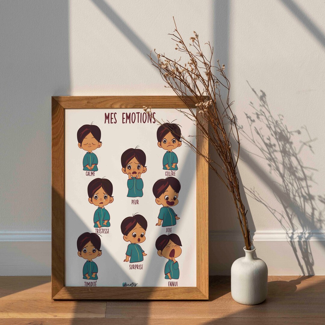 Affiche éducative émotions Et Sentiments. Pour Enfant Parent - Etsy