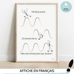 French Mental Health Poster Print Therapy Wall Art CBT Therapy Office ...