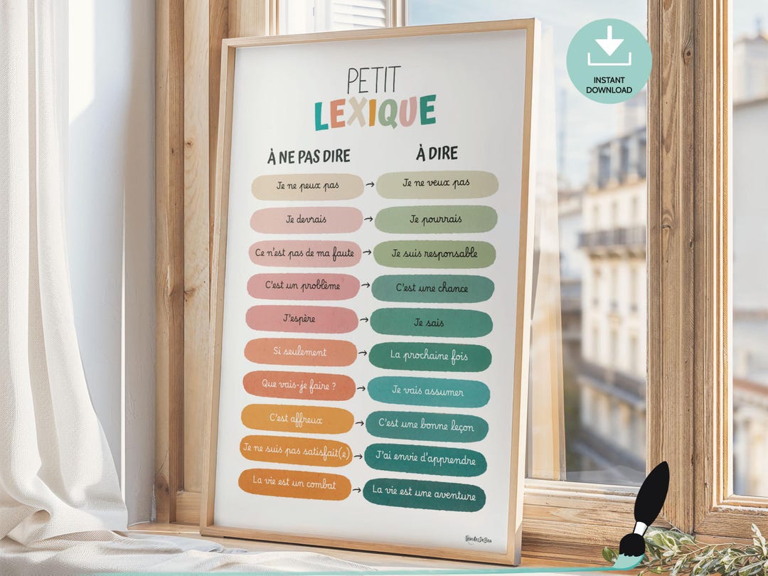 Printable Kid's Self Esteem Poster - French Mental Health Poster - TCC ...