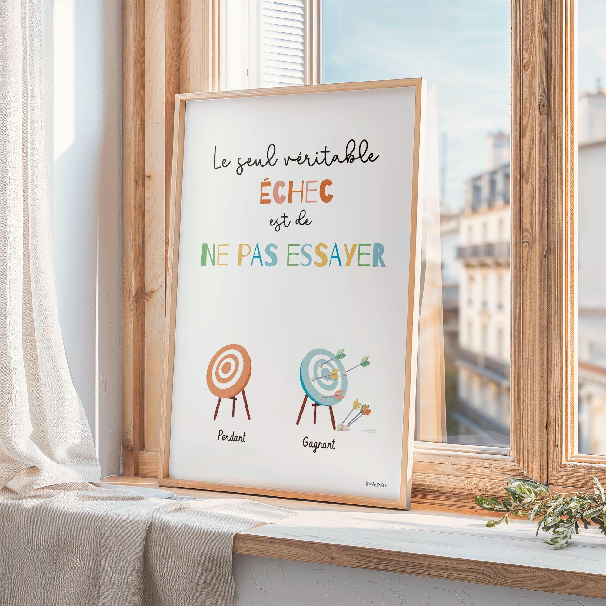 Growth Mindset Motivational Wall Decor in French, Classroom Wall Art ...