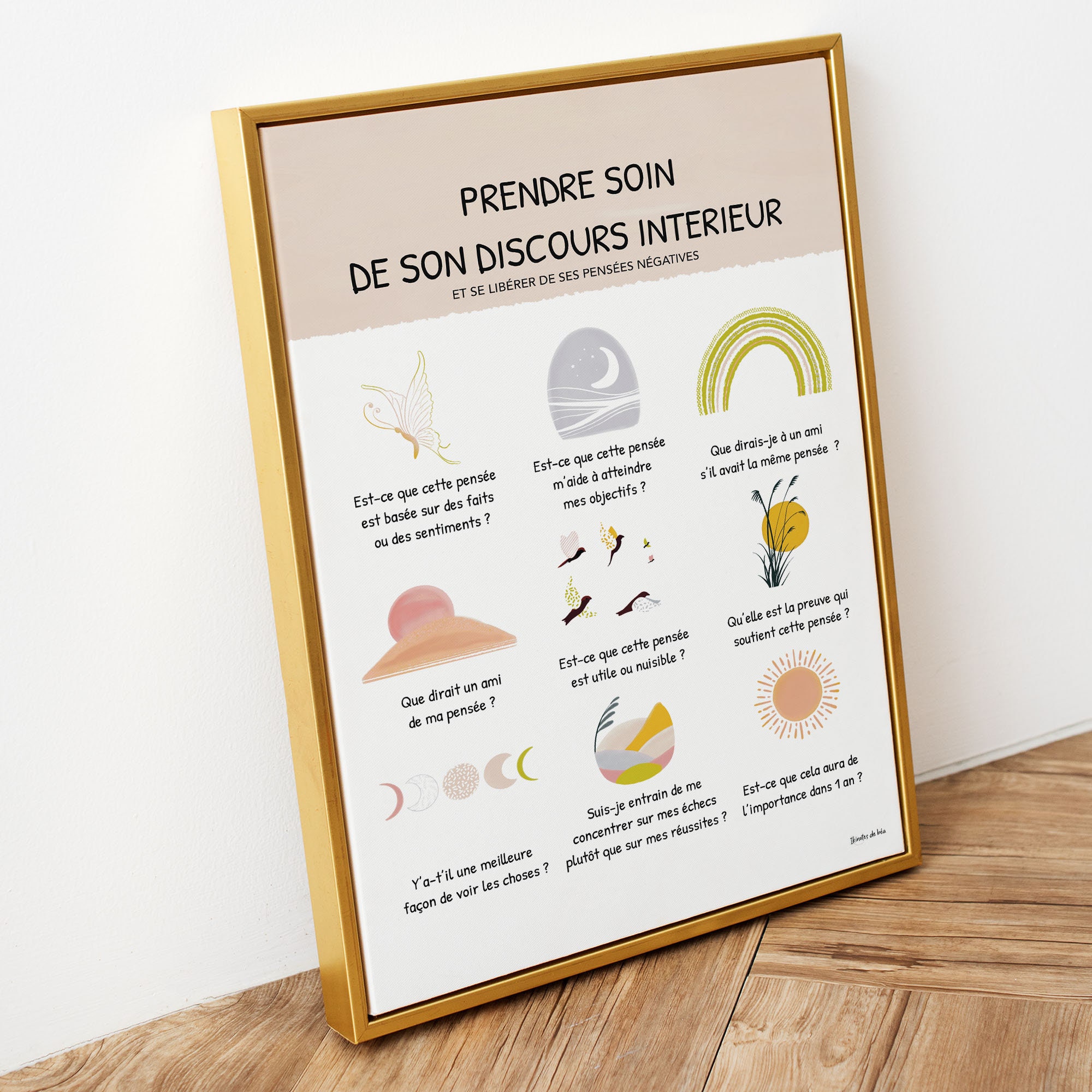 French CBT Therapy Poster Printable Mental Health Poster Psychologist ...