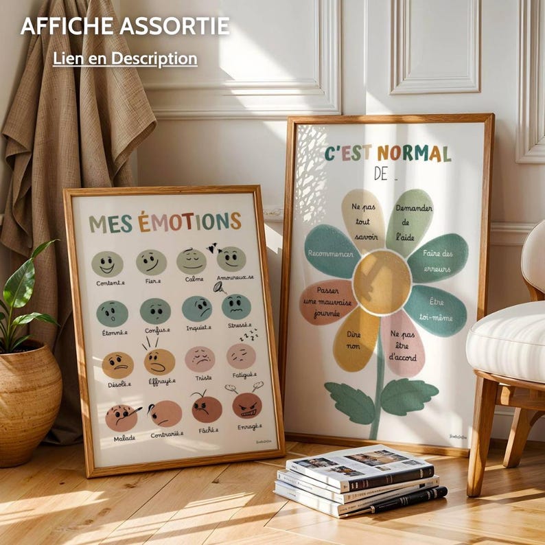 French Emotions Wall Decor, Children's Poster, Classroom Decor ...