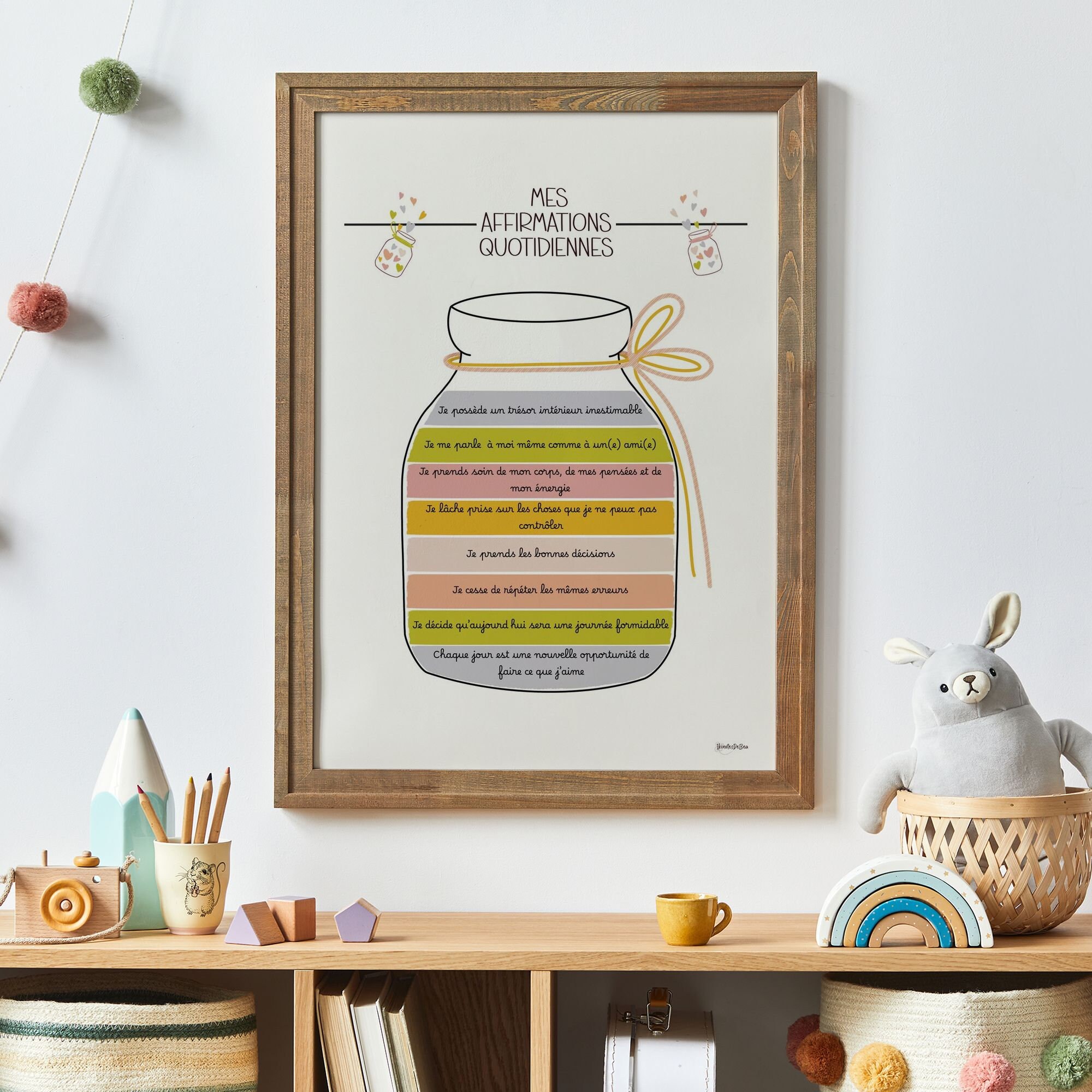 Printable French Daily Affirmations Poster, Positive Therapy Poster ...