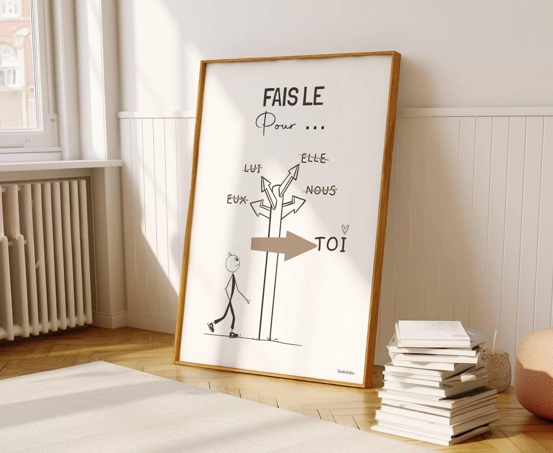 French Mental Health Motivation Poster, Psychology Wall Art, Therapist ...