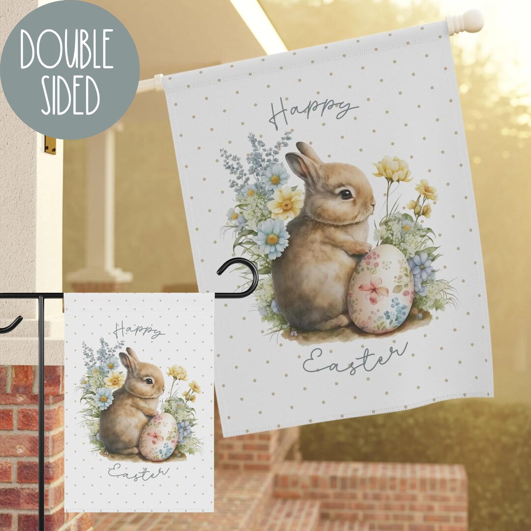 Easter Garden Flag, Easter House Flag, Easter Bunny Garden Flag, Easter ...
