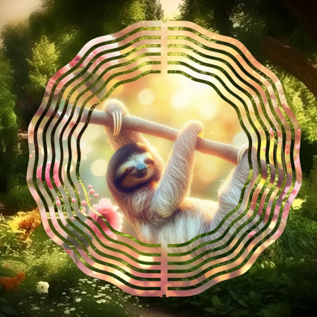 Sloth Wind Spinner PNG, Sloth Wind Spinner Sublimation, Sloth Wind ...