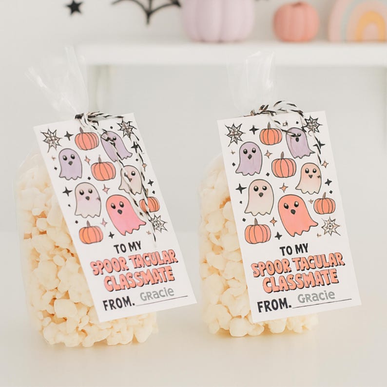 Halloween Boo Bag Gift Tag Printable, Printable Halloween Gift Tag, Boo ...