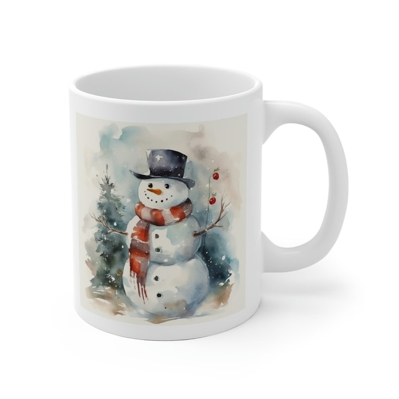 Snowman Mug, Christmas Mug, Snowman Coffee Mug, Christmas Coffee Mug ...