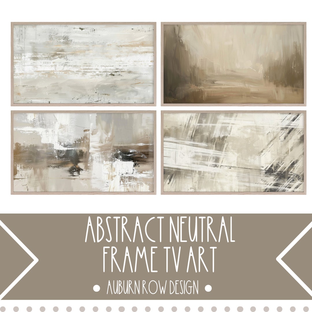 Abstract Neutral Frame TV Art, Abstract Neutral TV Art, Neutral Frame ...