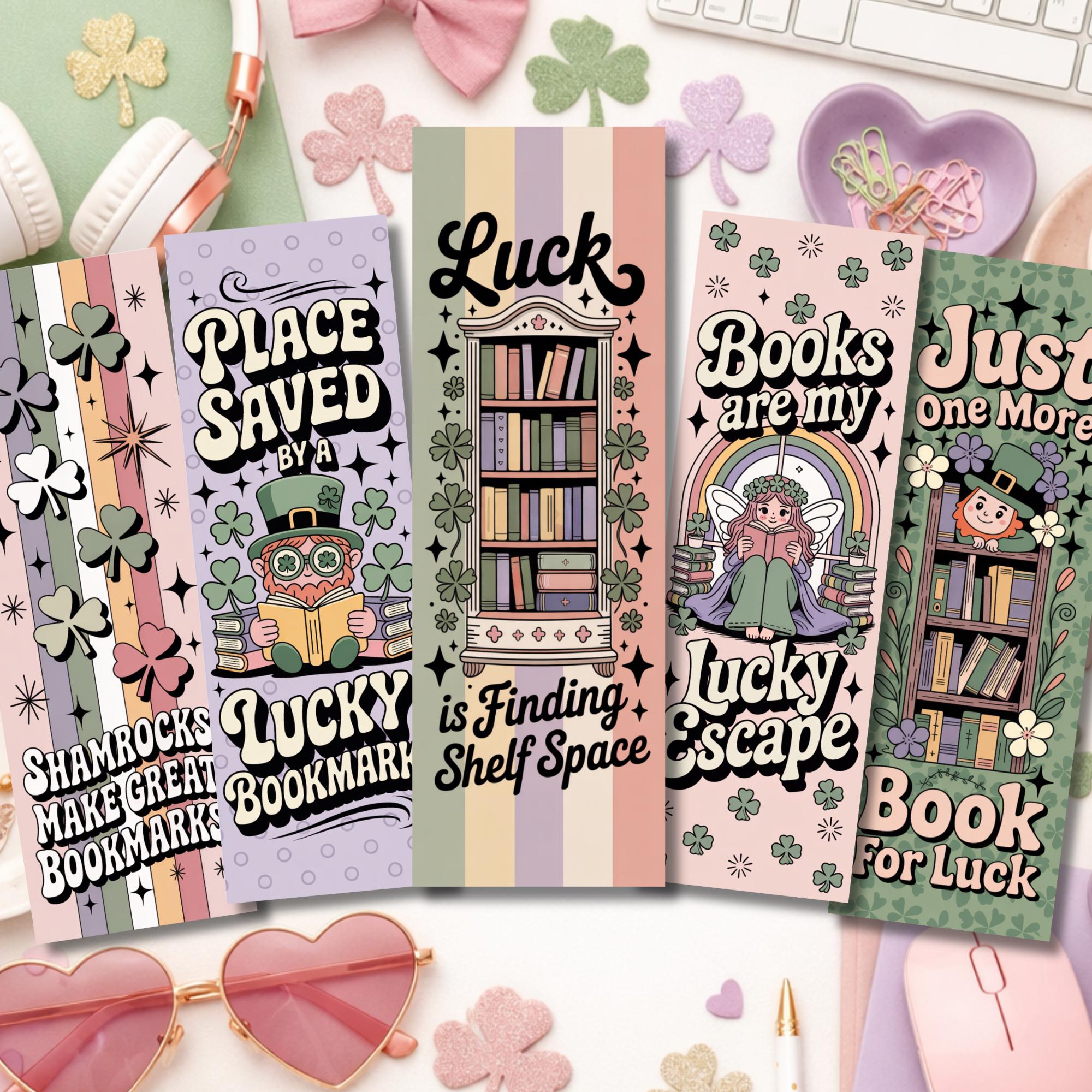 St Patricks Day Bookmarks, St Pat Bookmarks, St Patricks Day Bookish ...