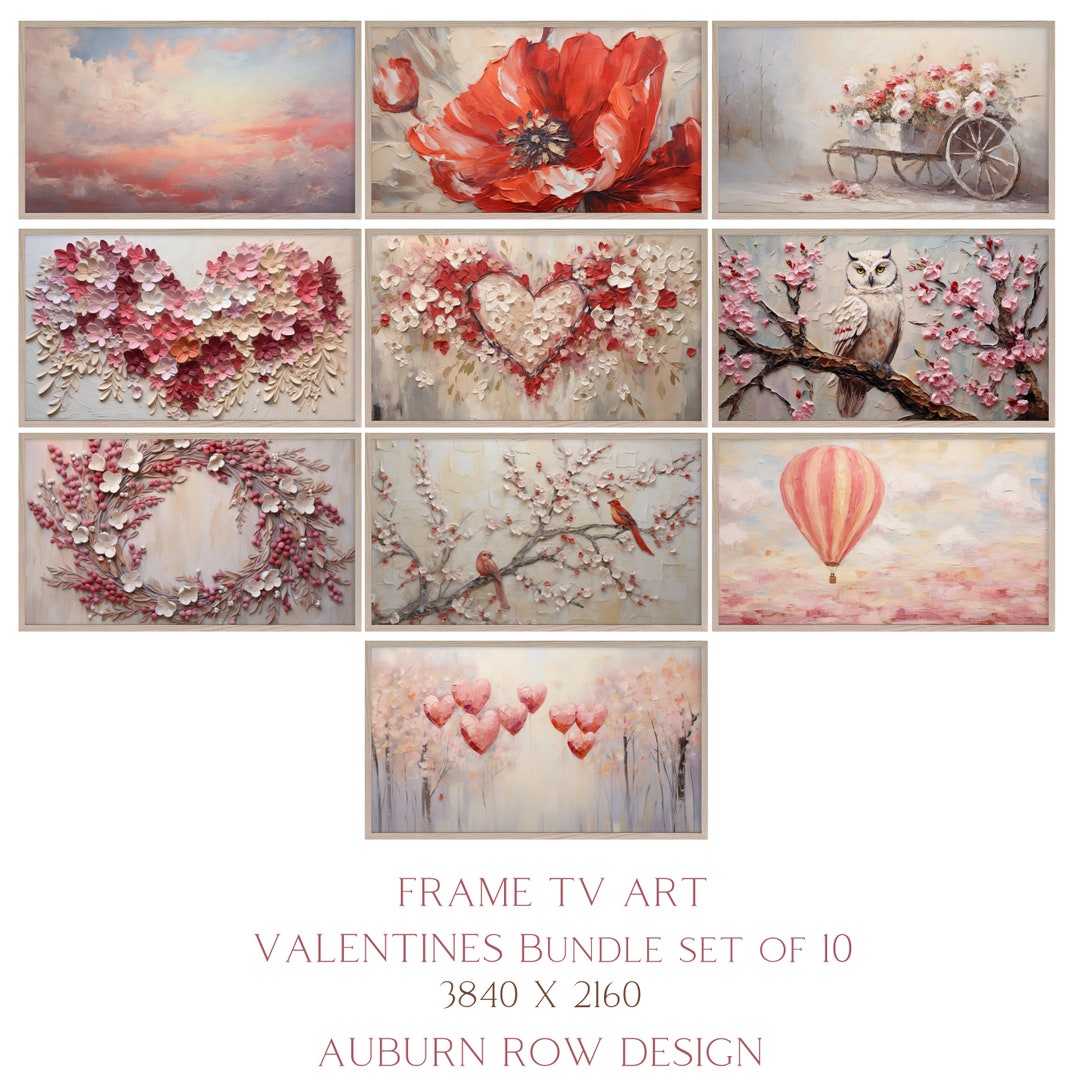 Valentine's Day Frame TV Art, Valentine's Frame TV Art, Samsung Frame ...