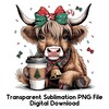Christmas Highland Cow Clipart, Christmas Highland Cow PNG, Christmas ...