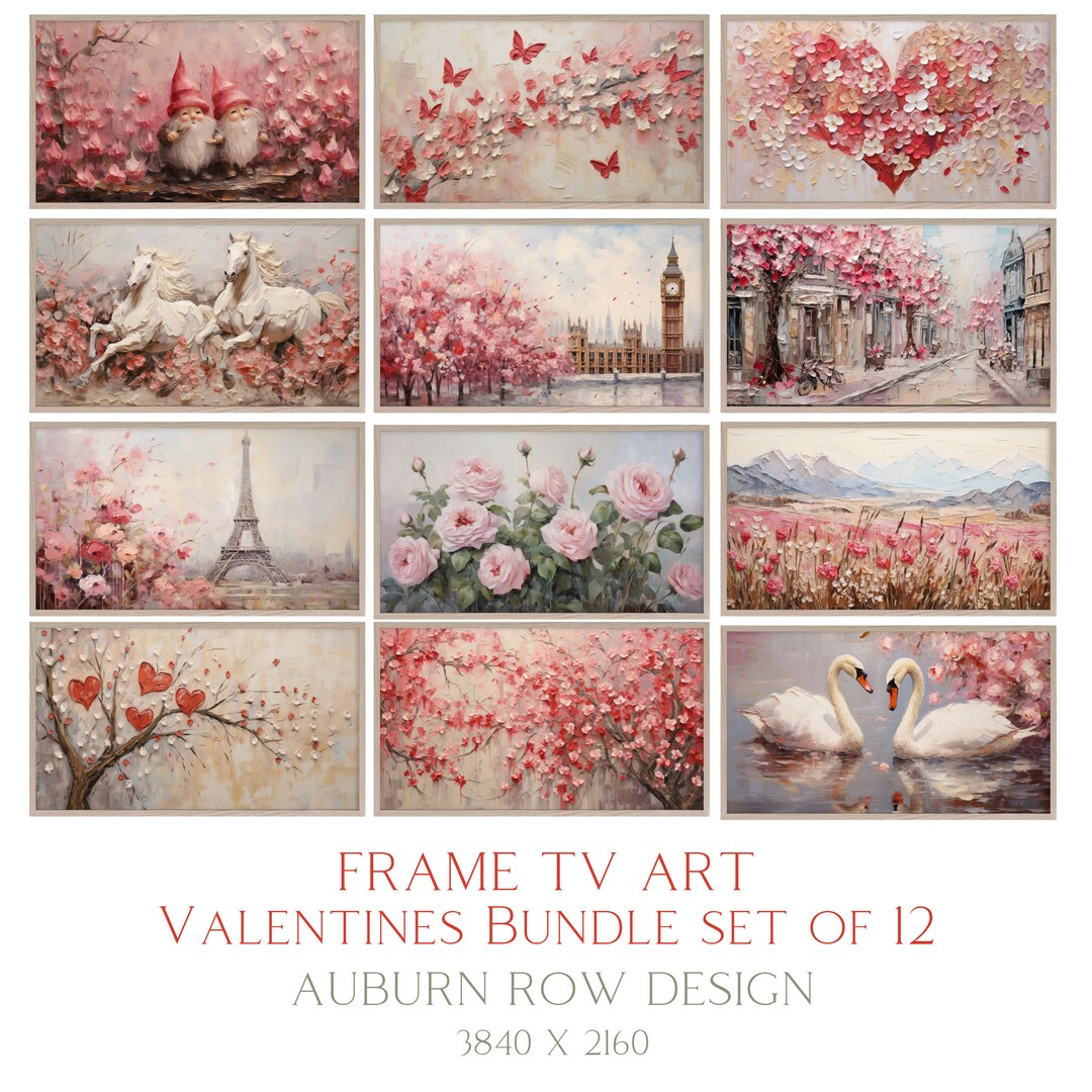 Valentine's Day Frame TV Art, Valentine's Frame TV Art, Samsung Frame ...
