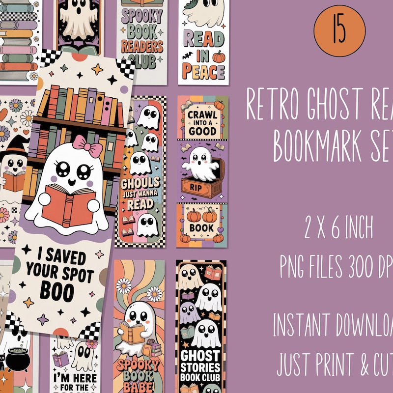 Ghost Reading Bookmarks - Etsy
