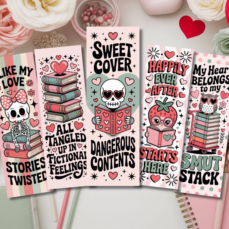 Valentines Day Bookmarks, Smut Bookmarks, Romance Bookmarks, Dark ...