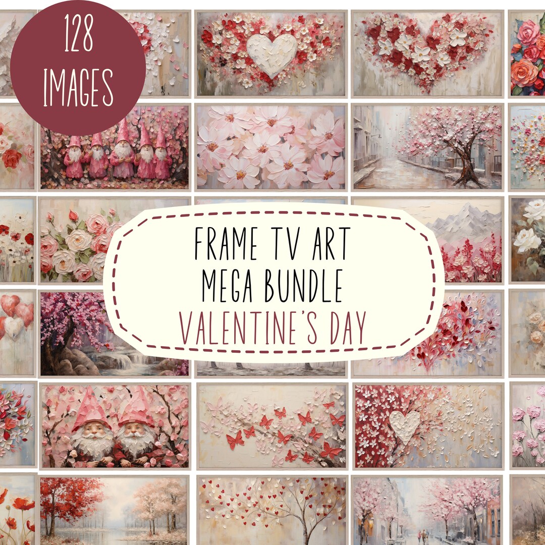 Valentine's Day Frame TV Art, Valentine's Frame TV Art Bundle, Samsung ...