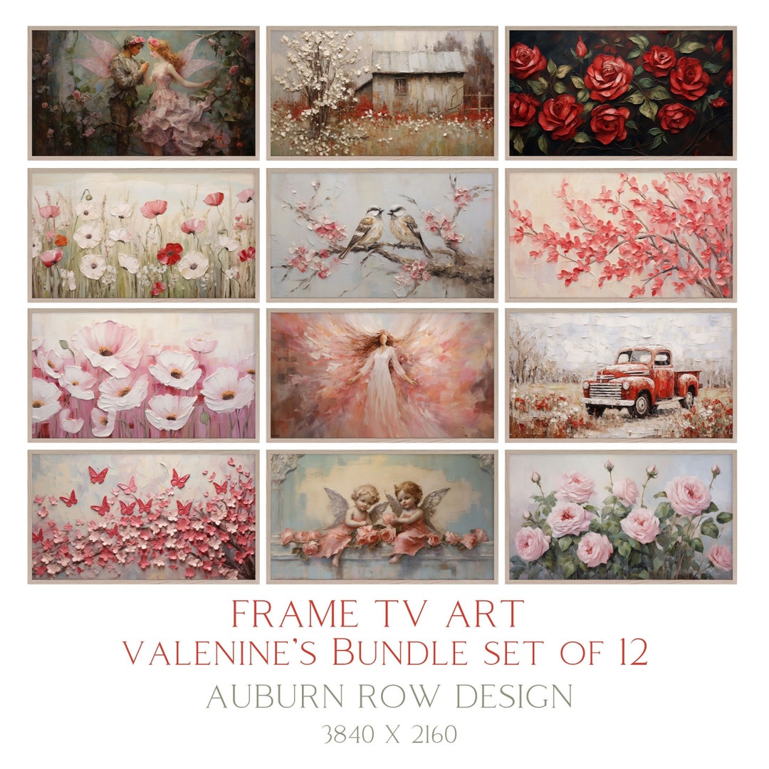 Valentine's Day Frame TV Art, Valentine's Frame TV Art, Samsung Frame ...