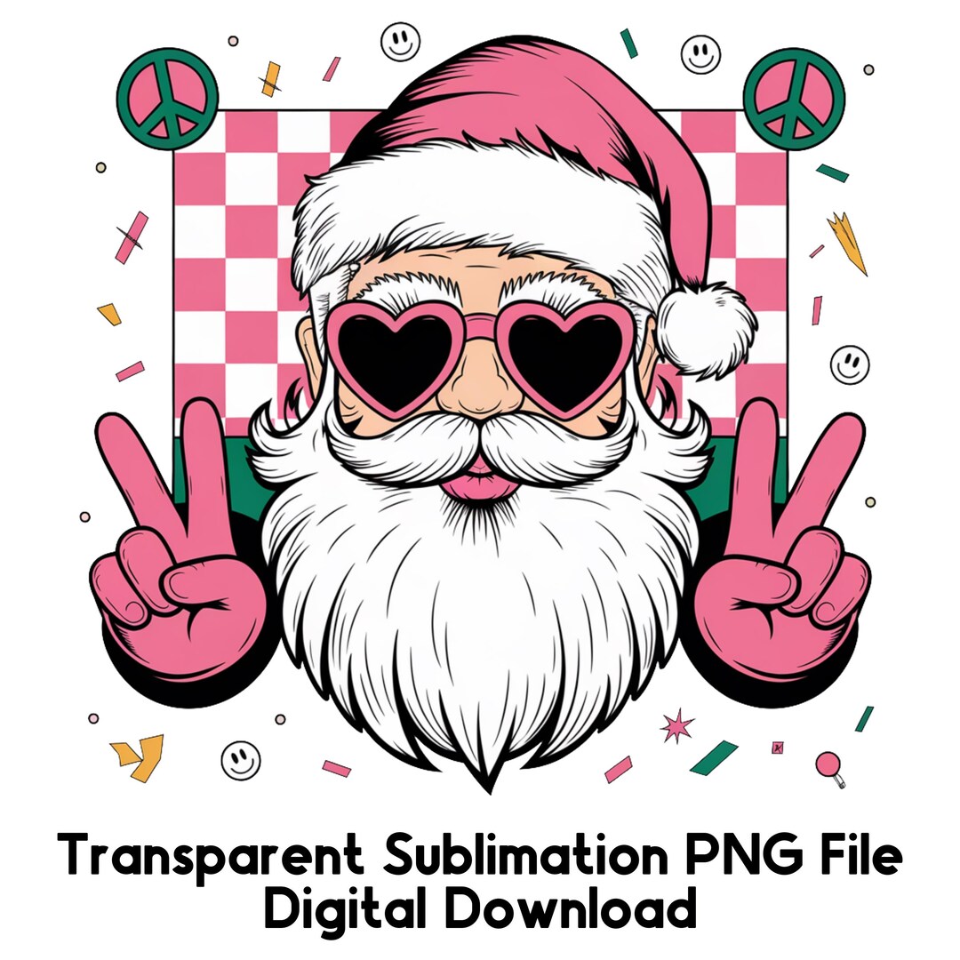 Groovy Santa Claus Clipart, Groovy Santa Claus PNG, Groovy Santa ...