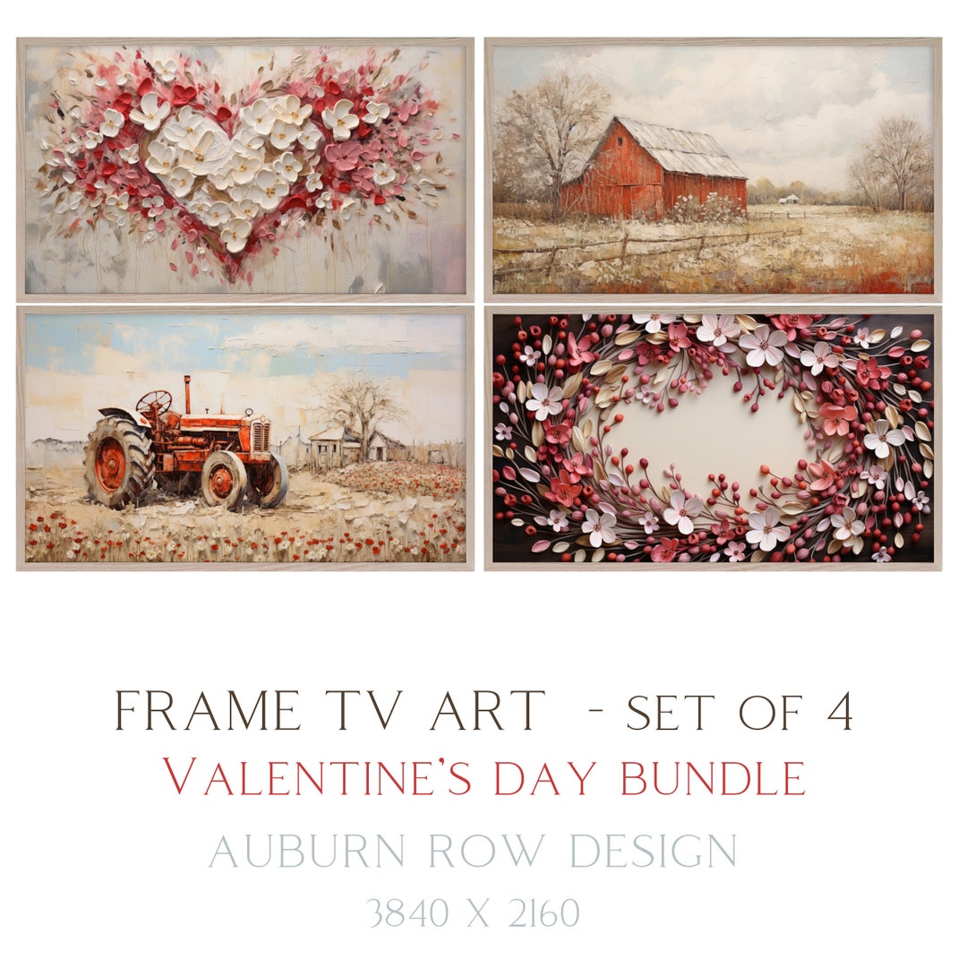 Valentine's Day Frame TV Art, Valentine's Frame TV Art, Samsung Frame ...
