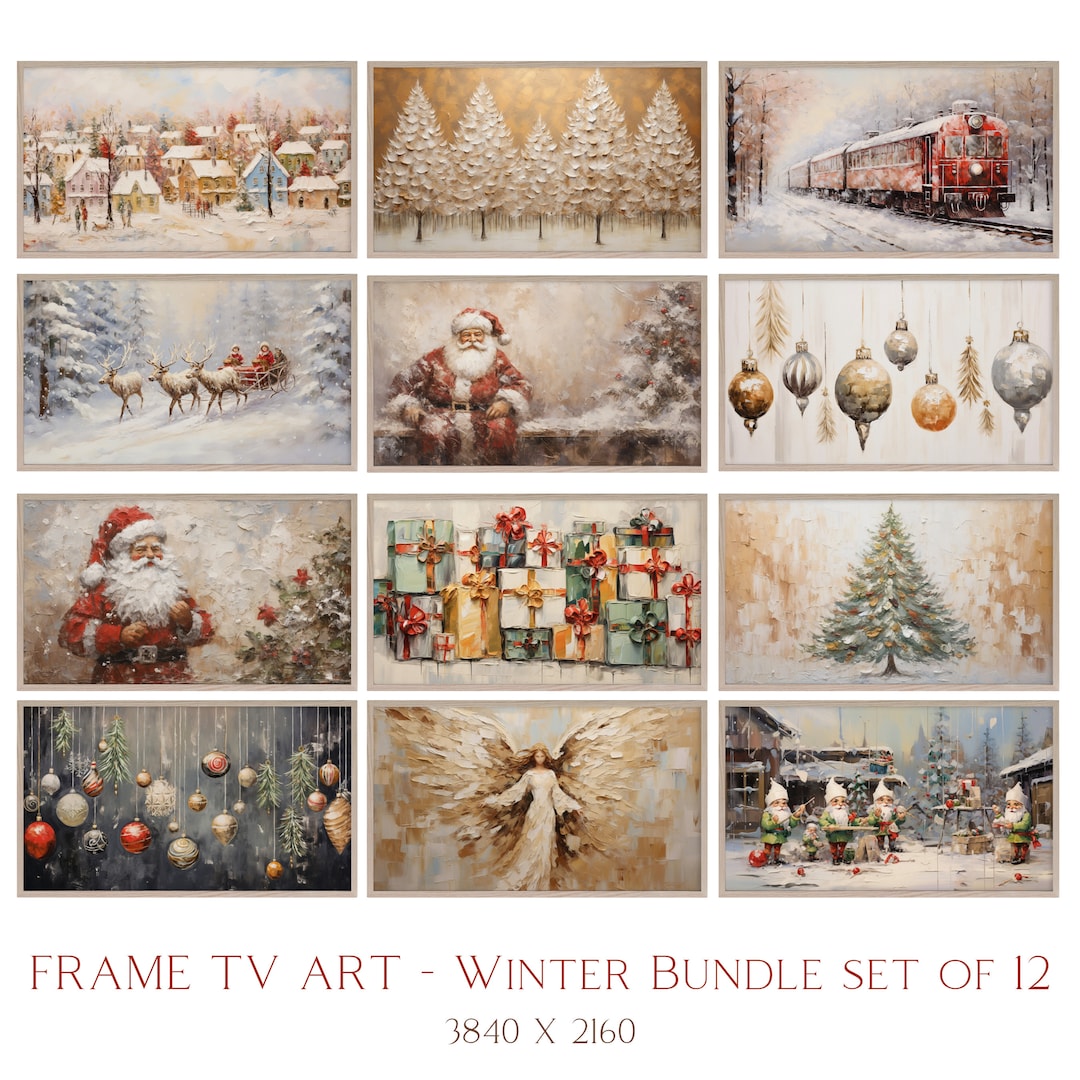 Winter Frame TV Art Bundle, Christmas Frame TV Art Bundle, Winter ...