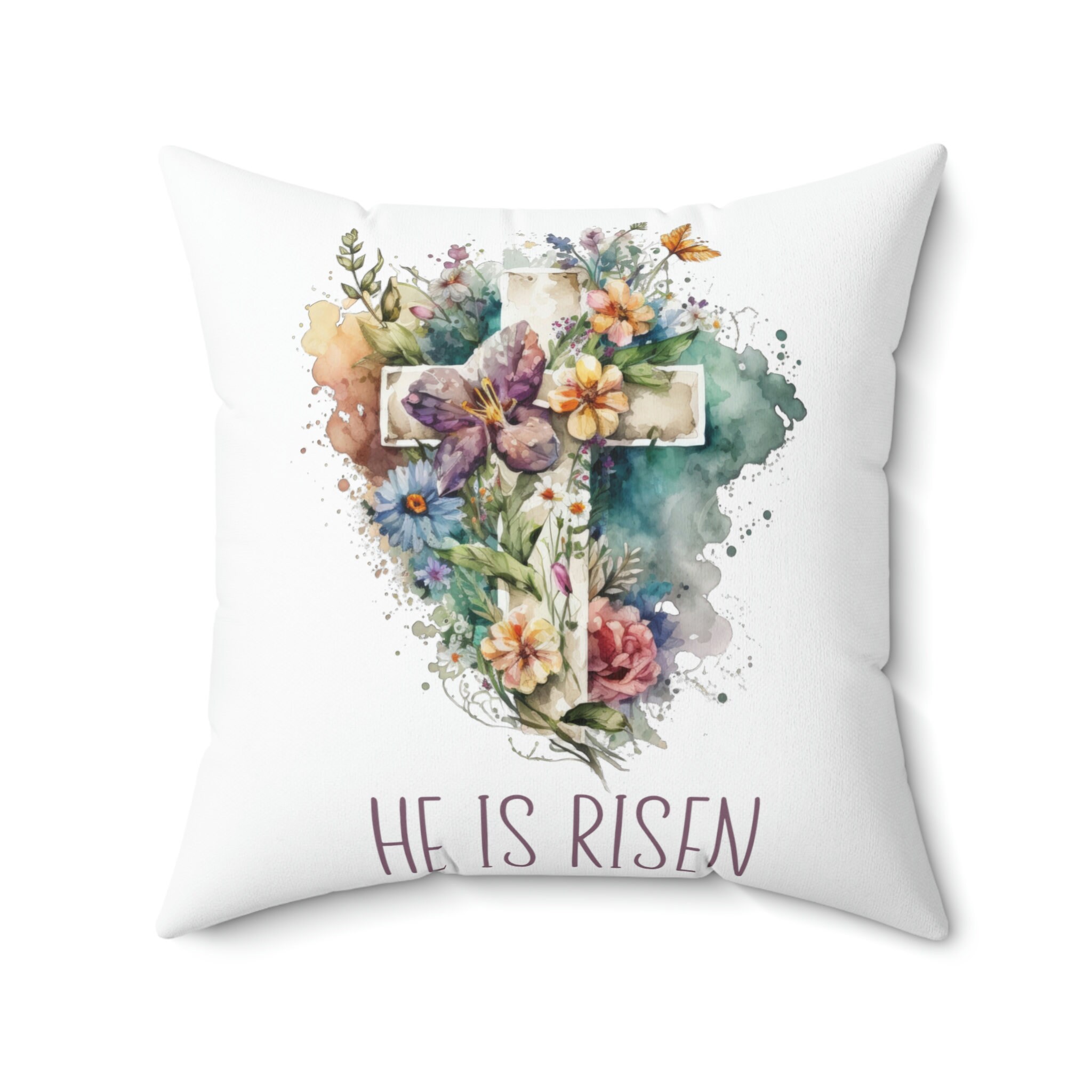 Easter Pillow Cover Christian Pillow Cover Christian Pillows He is ...