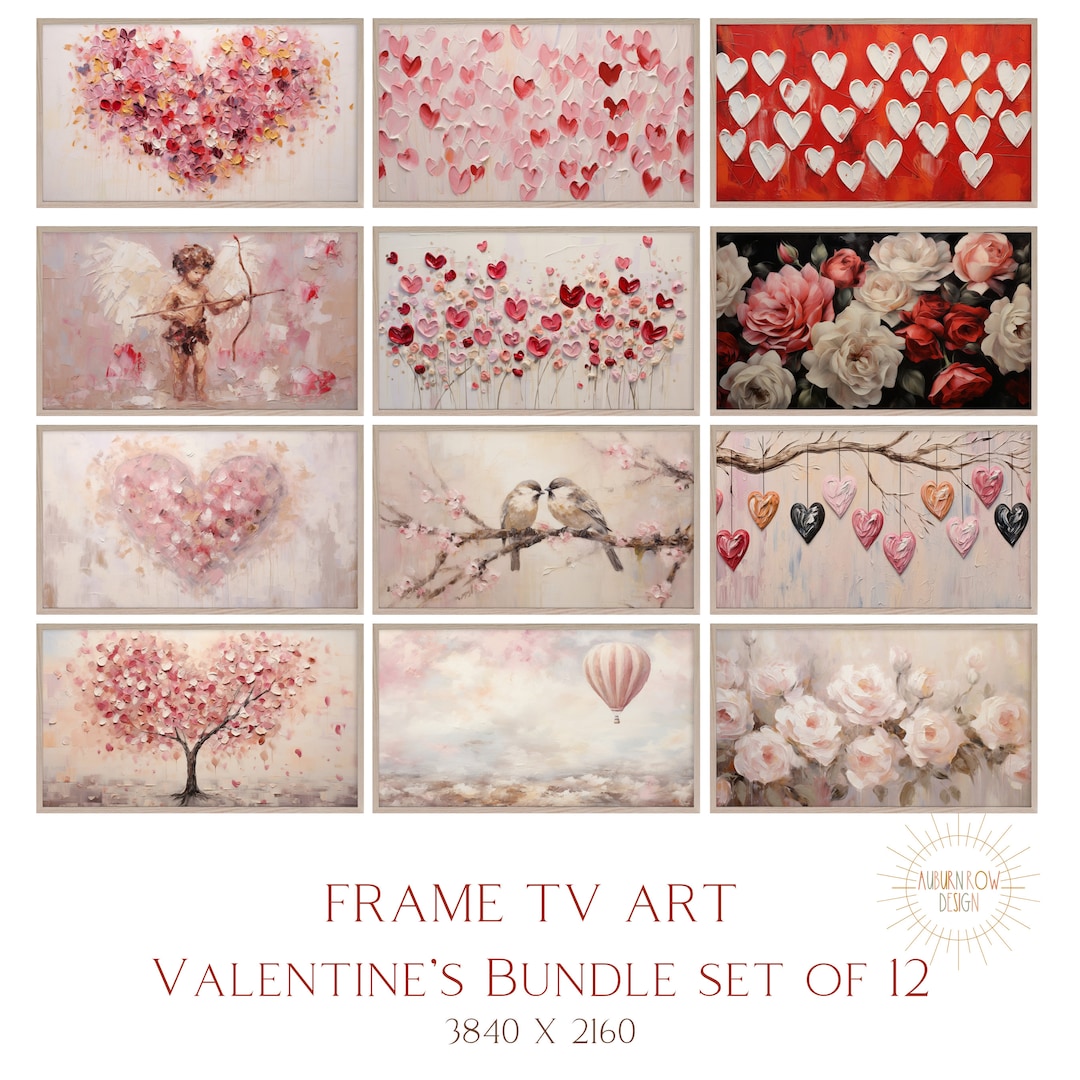 Valentine's Day Frame TV Art, Valentine's Frame TV Art, Samsung Frame ...