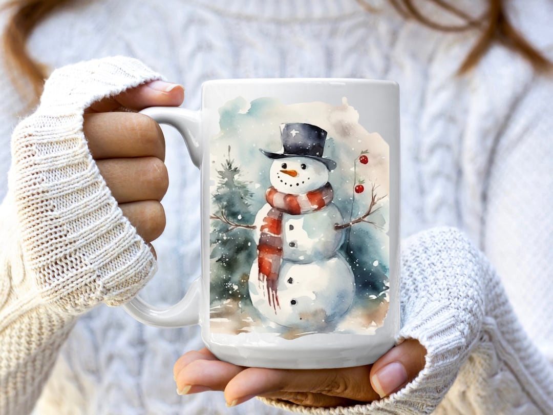 Snowman Mug, Christmas Mug, Snowman Coffee Mug, Christmas Coffee Mug ...