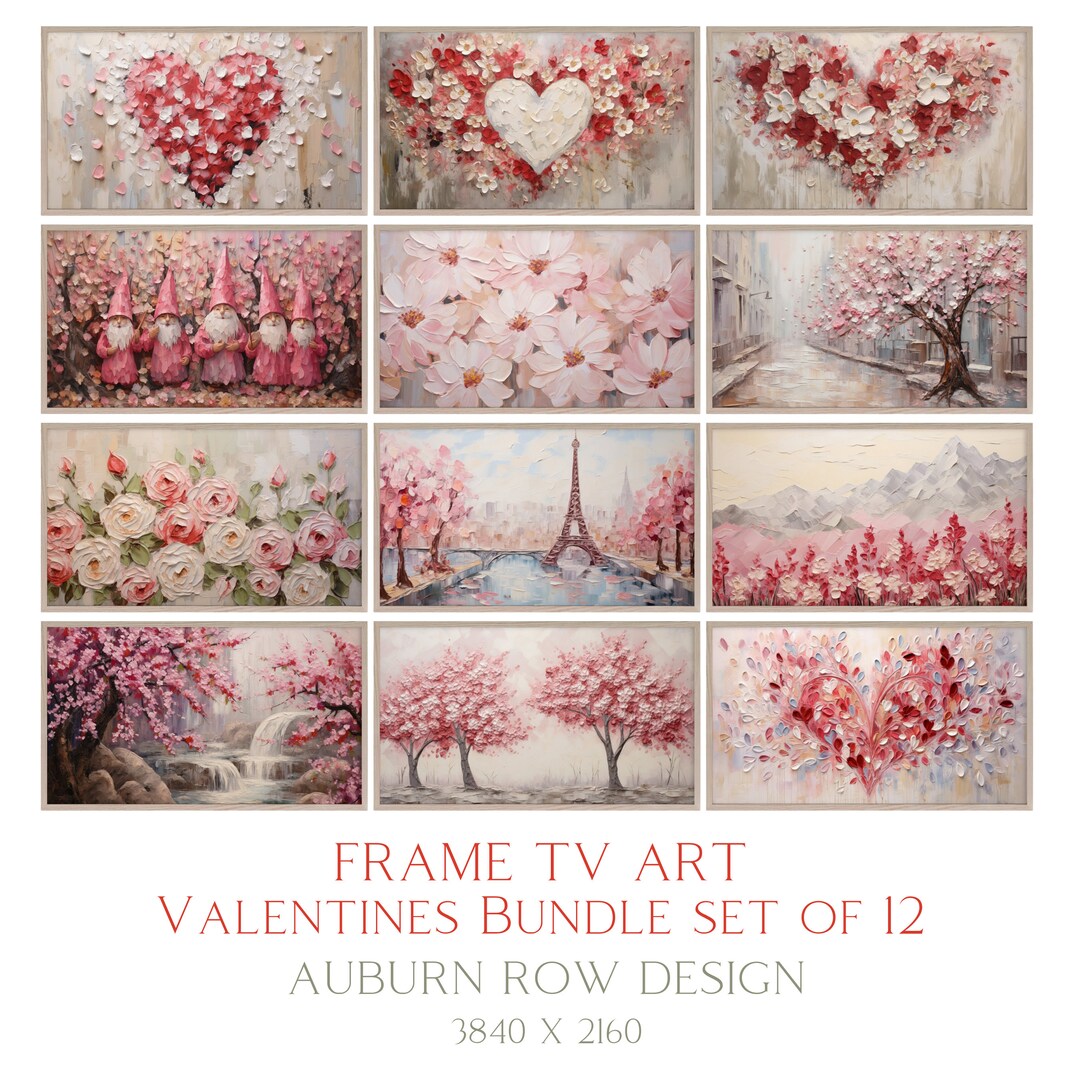 Valentine's Day Frame TV Art, Valentine's Frame TV Art, Samsung Frame ...
