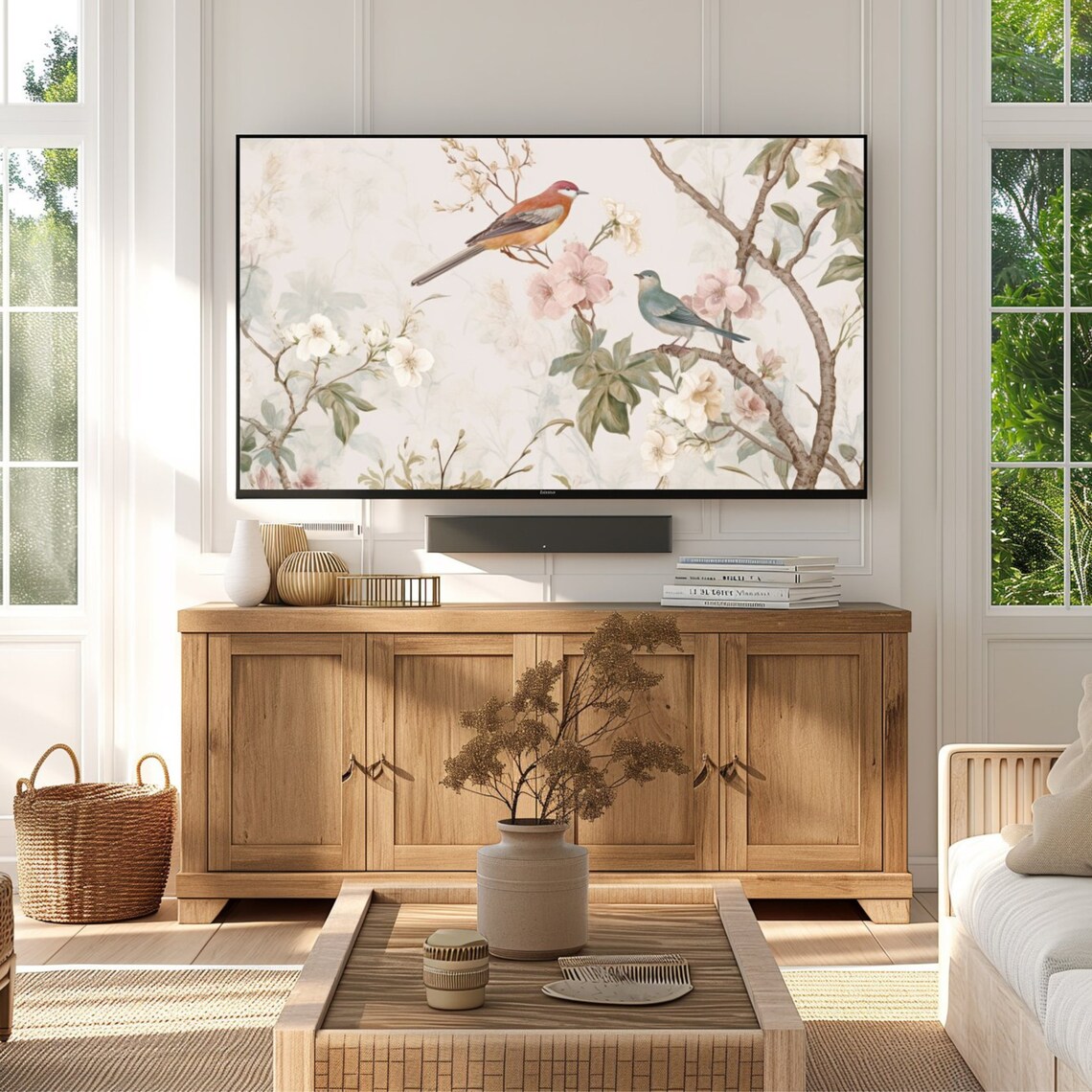 Chinoiserie Frame TV Art, Chinoiserie TV Art, Grandmillenial TV Art ...