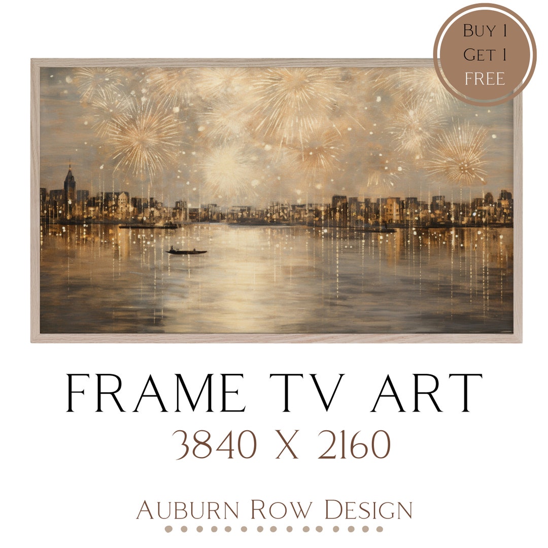 New Year's Eve Frame TV Art, New Year's Frame TV Art, New Year's Eve TV ...