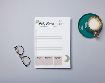 Daily Planner Green, Daily Schedule, To-do List, Printable, Download - Etsy