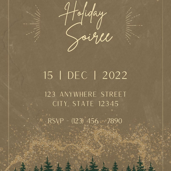 Holiday Soiree Invitation - Etsy