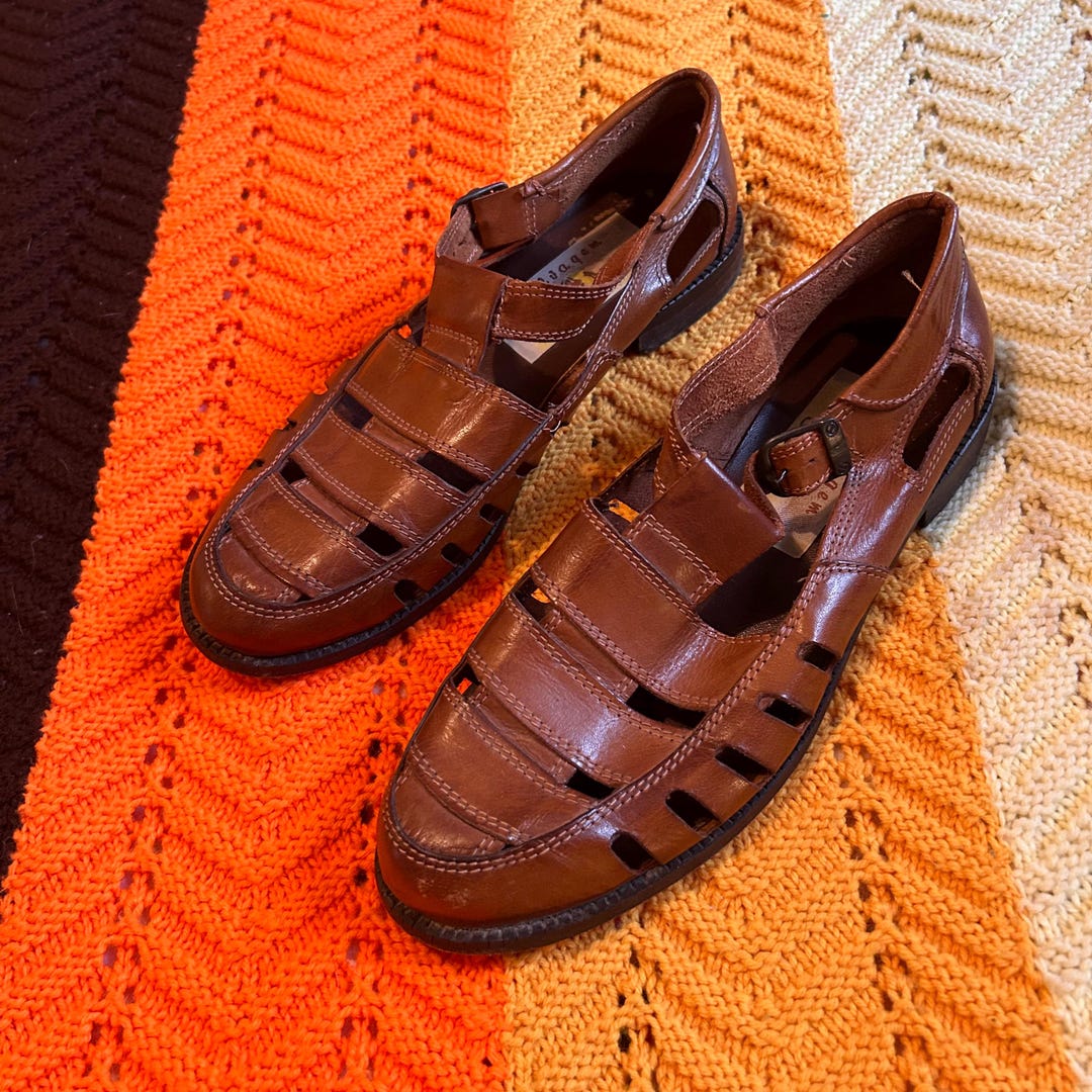 1990s Big Lebowski Style Selvagem Leather Sole Mens Size 10.5 Hippie ...