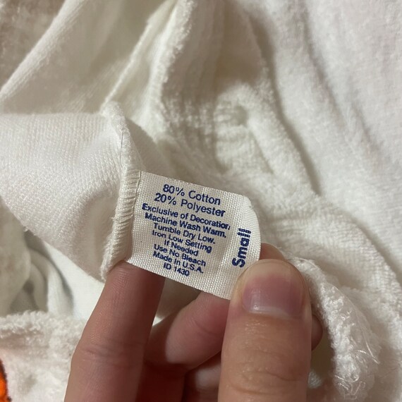 1970s Made in the USA white terry cloth high rise str… - Gem