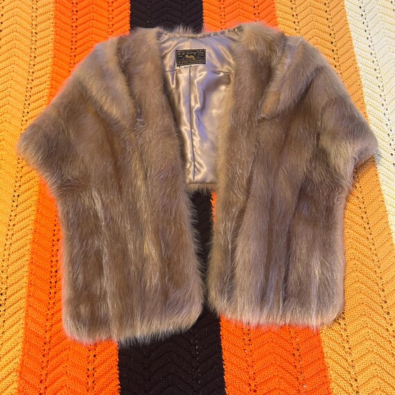 1950s old money MINK Shawl from W. H. Ewing & Son sat… - Gem