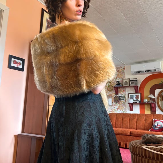 1950s old money MINK Shawl from W. H. Ewing & Son sat… - Gem