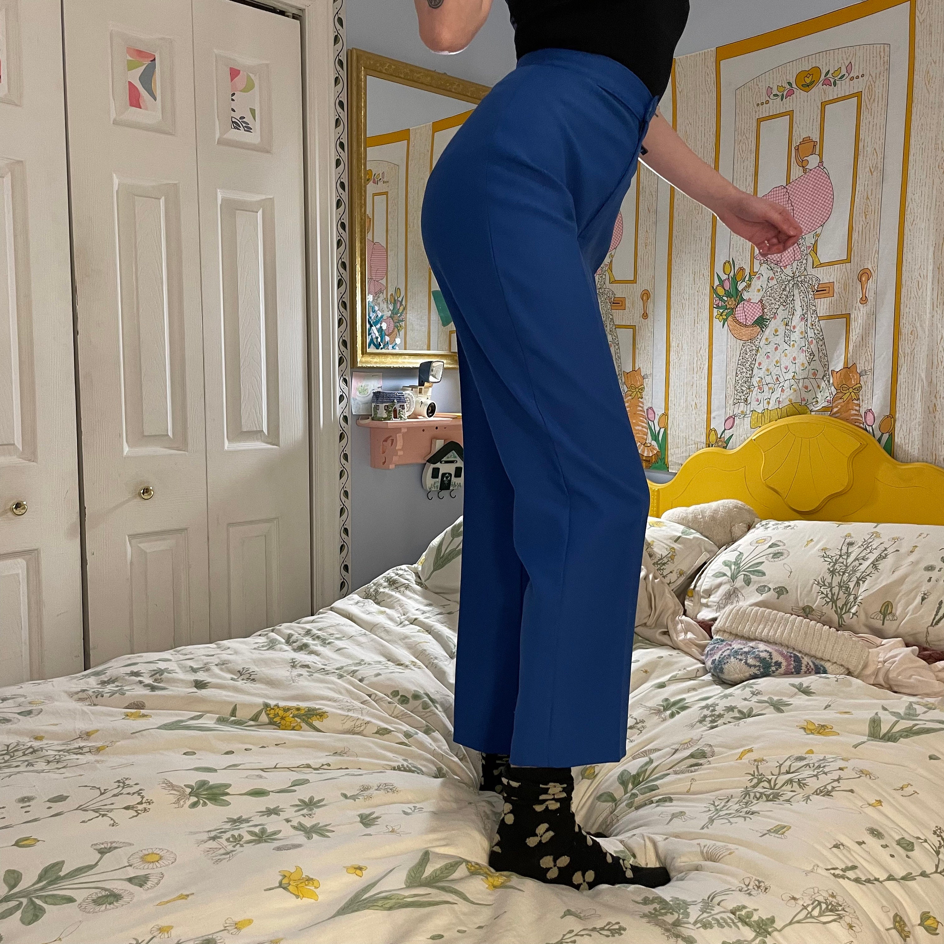 Waist 23 80s Sears Pleated High Rise Pleated Pants - Etsy