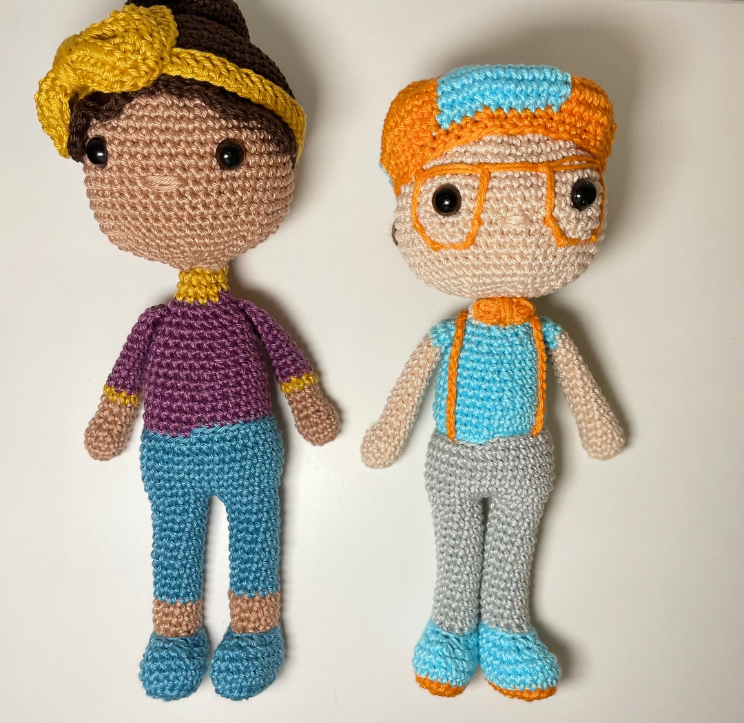 Crochet Blippi & Crochet Meekah Dolls - Etsy
