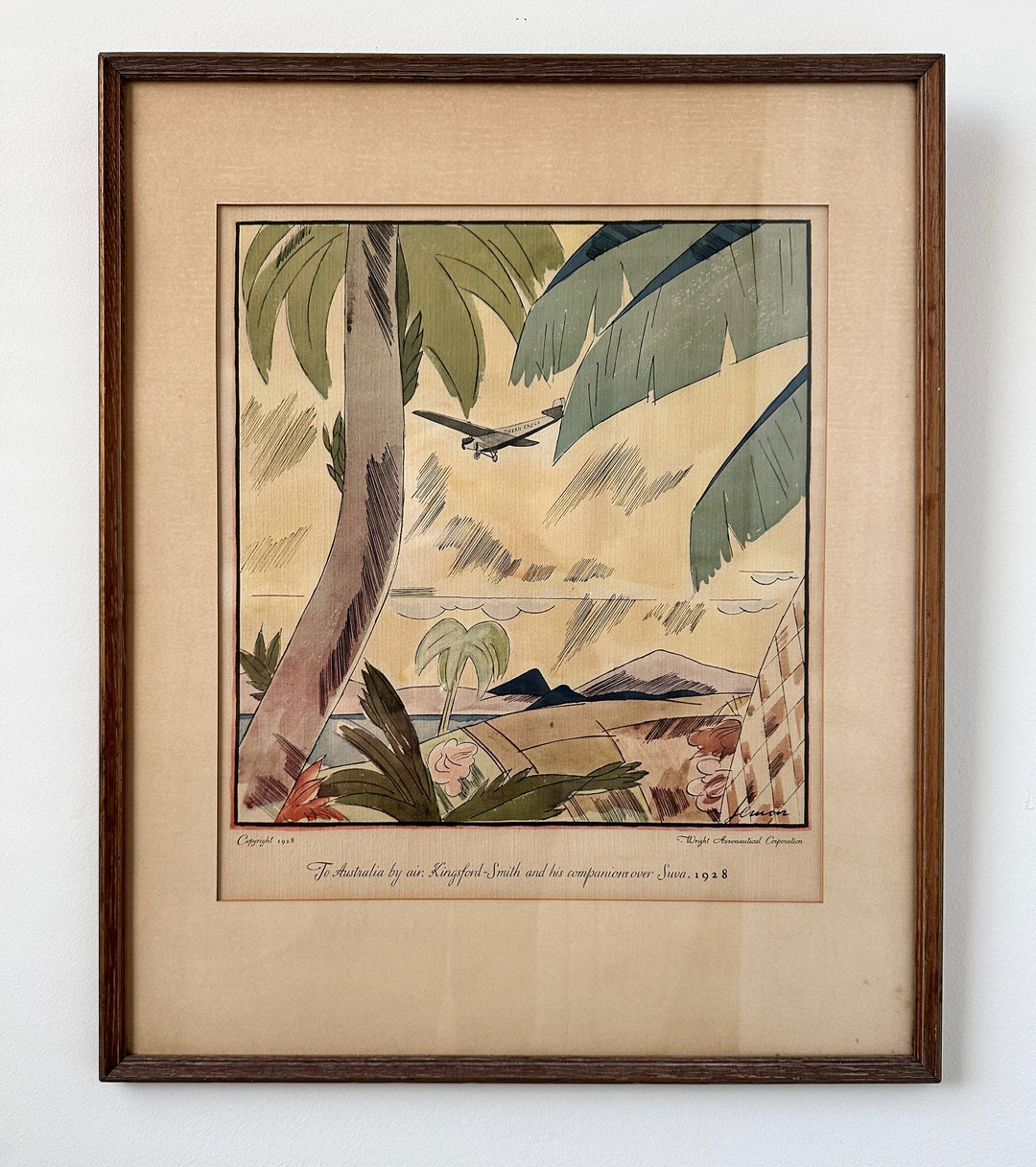 Lithograph | Vintage 1928 Southern Cross Lithograph by Frank Lemon - Etsy