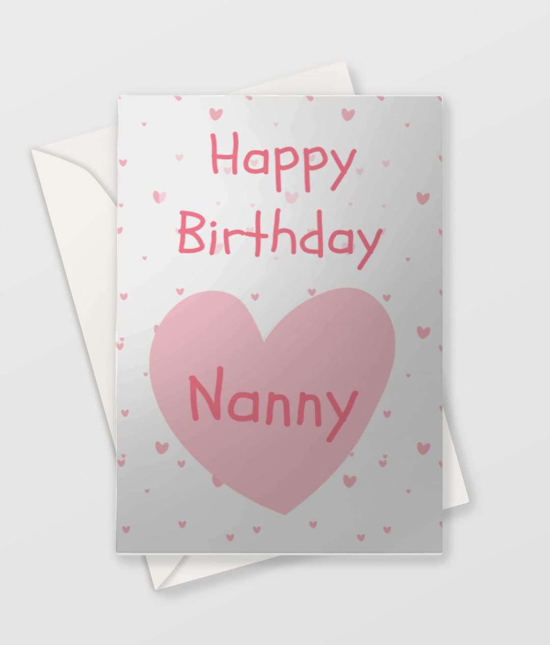 Happy Birthday Nanny Card With Hearts - Etsy