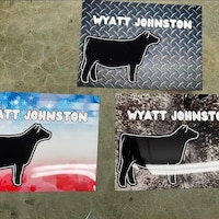 Custom License Plate Stall Sign, Livestock, Steer, Cow - Etsy