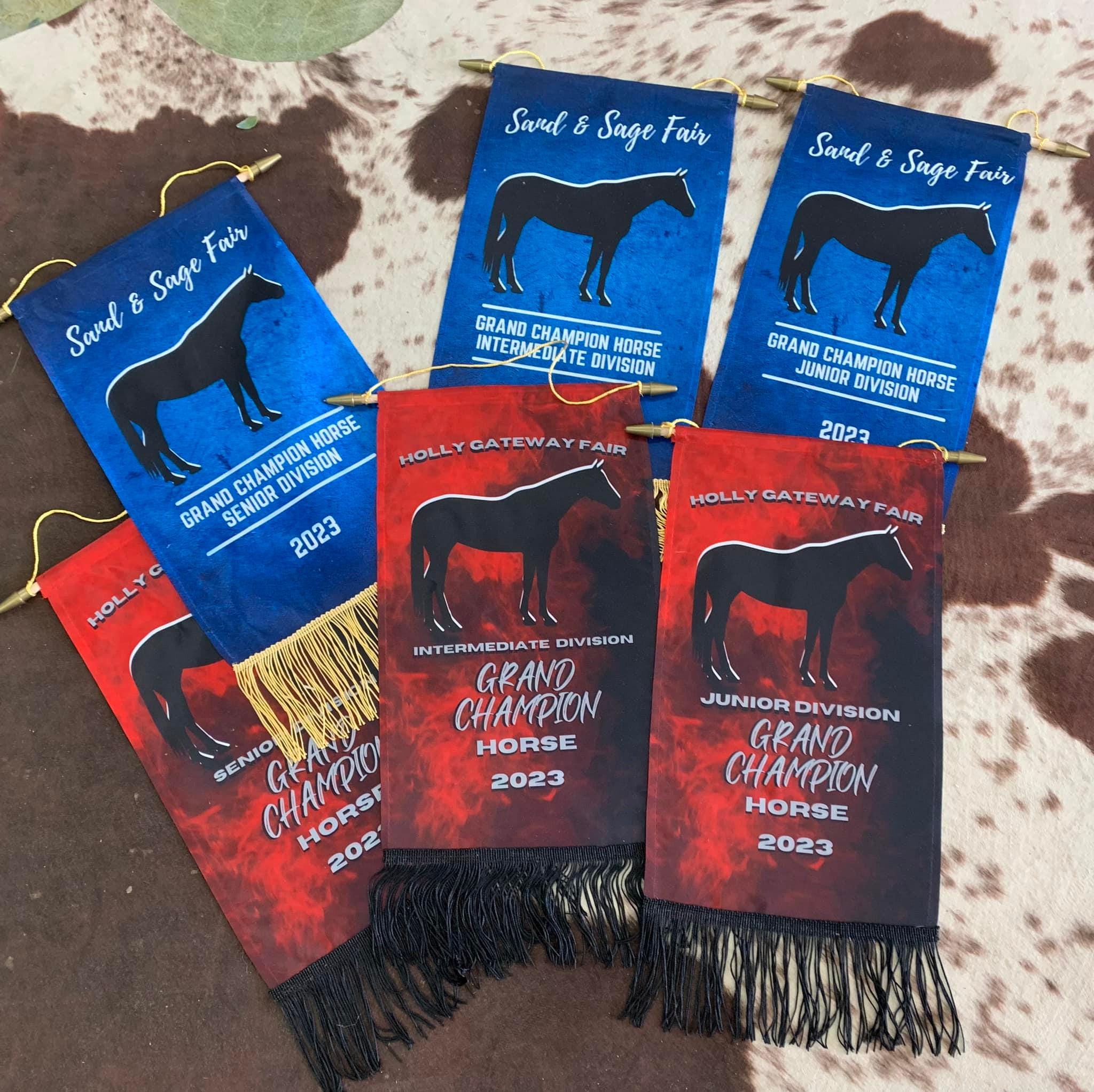 Equine Award, Horse Banner, Rodeo Banner, Horse Show Award, County Fair ...