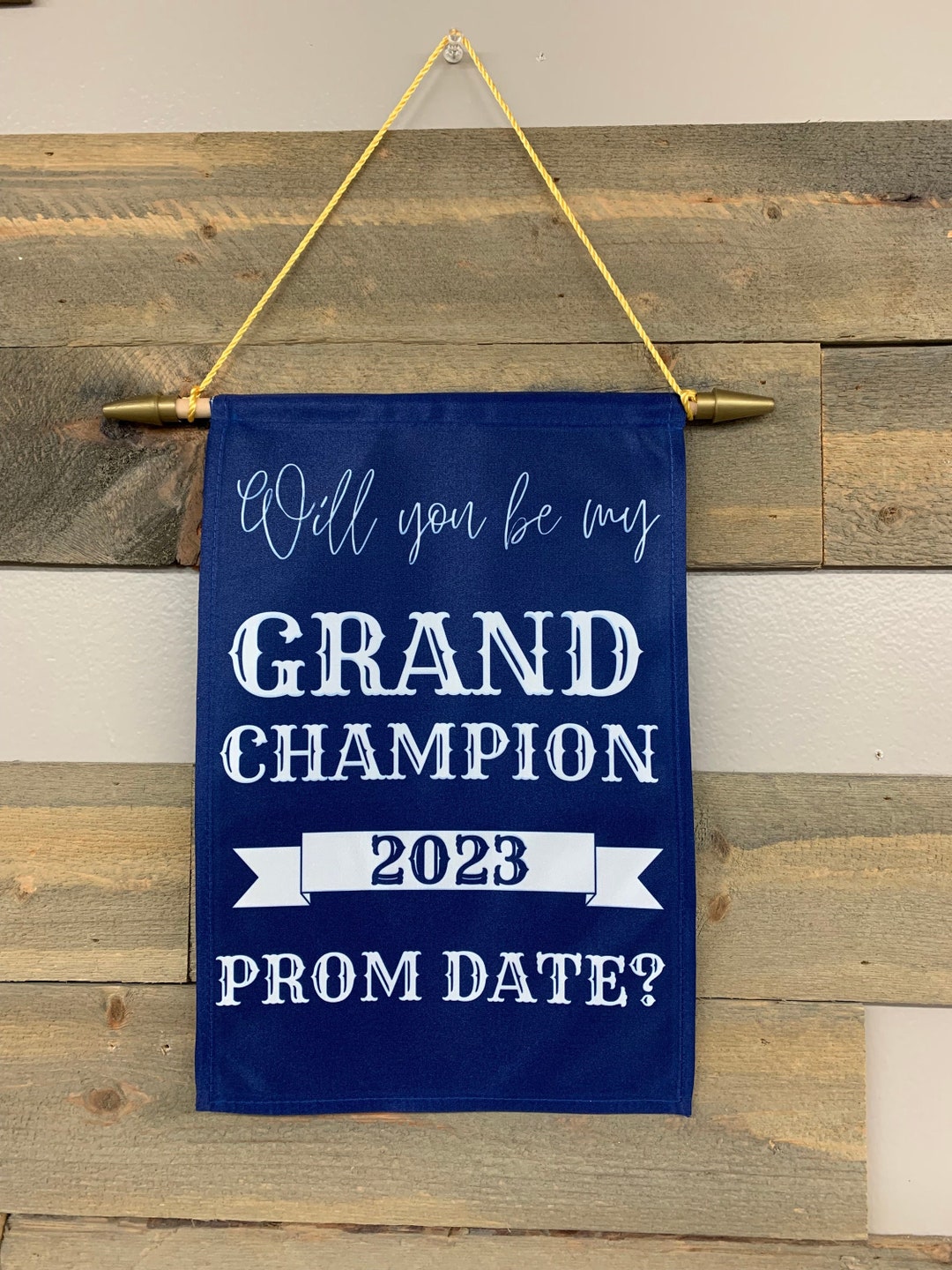 Grand Champion Prom Date Banner - Etsy