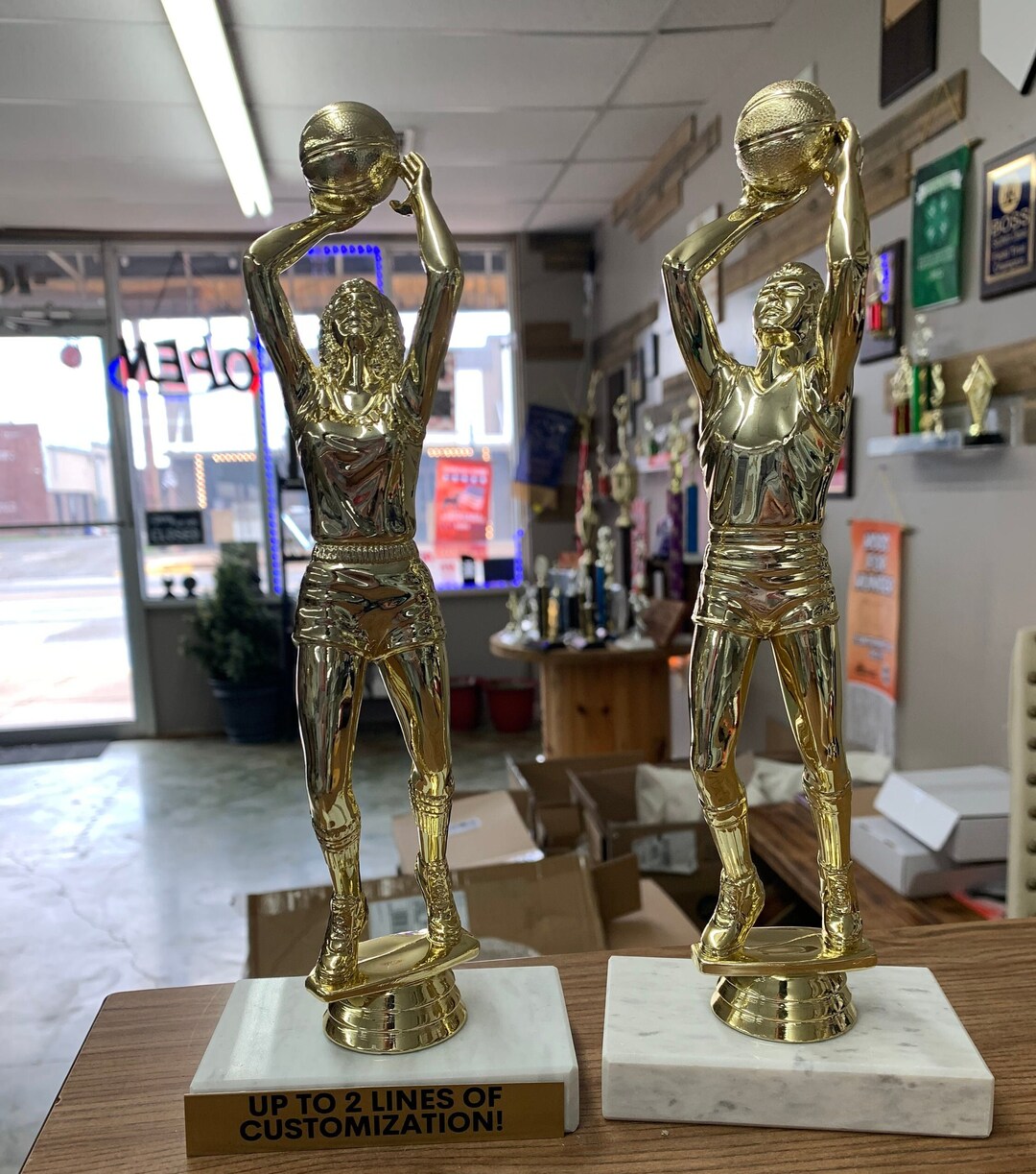 Retro Basketball Trophy Award, Basketball Team Award, Basketball Coach ...