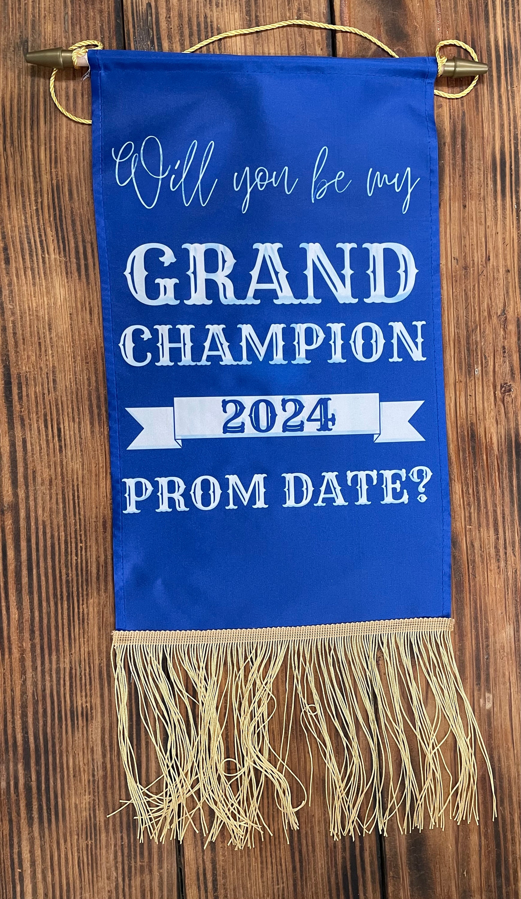 Grand Champion Stock Show Prom Date Banner, Livestock Prom Date, Grand ...