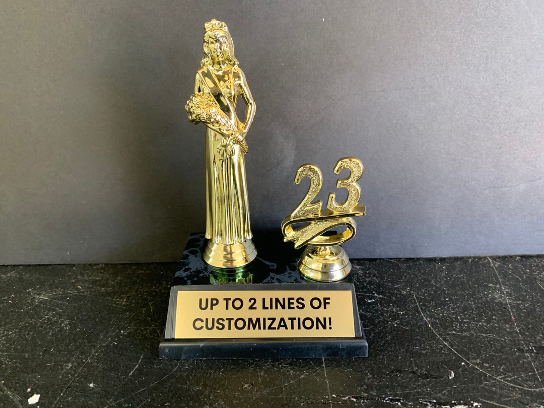 Pageant Queen Princess Trophy, Beauty Queen Award, Custom Pageant ...